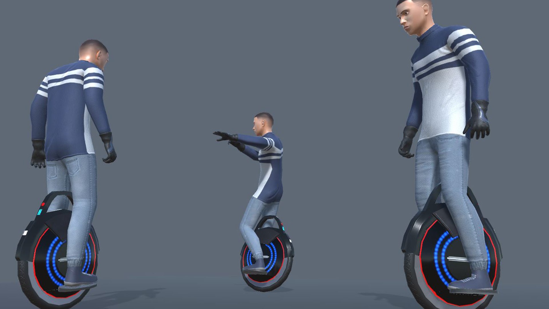 In Motion Electric Uni Cycle Animations 3D - TurboSquid 1931704