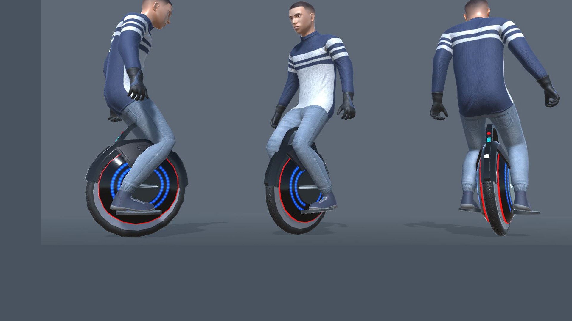 In Motion Electric Uni Cycle Animations 3D - TurboSquid 1931704