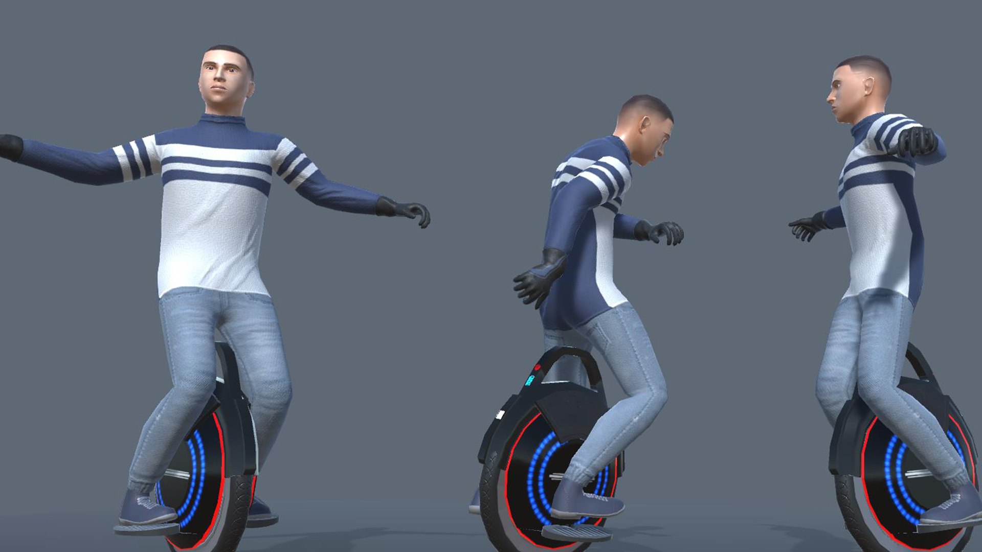 In Motion Electric Uni Cycle Animations 3D - TurboSquid 1931704