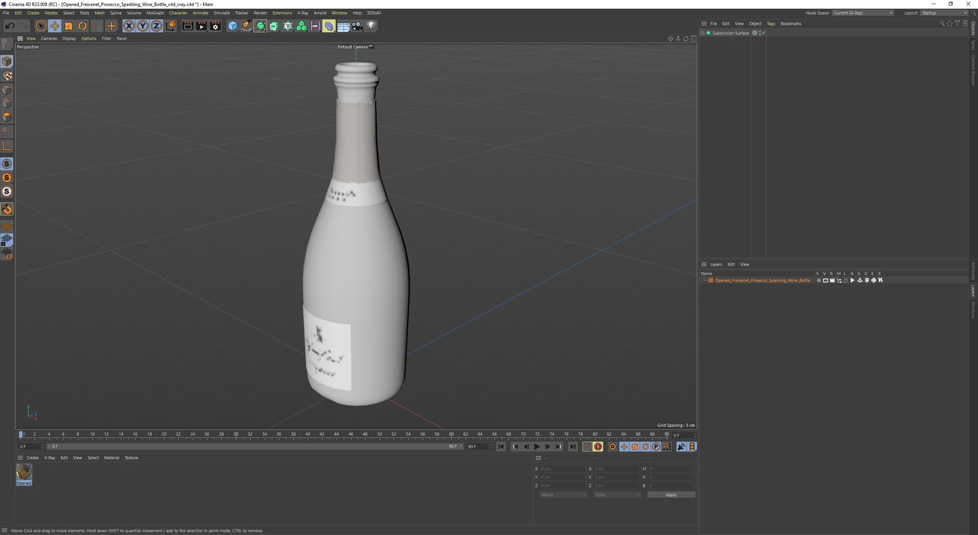 Opened Freixenet Prosecco Sparkling Wine Bottle 3D - TurboSquid 2293997