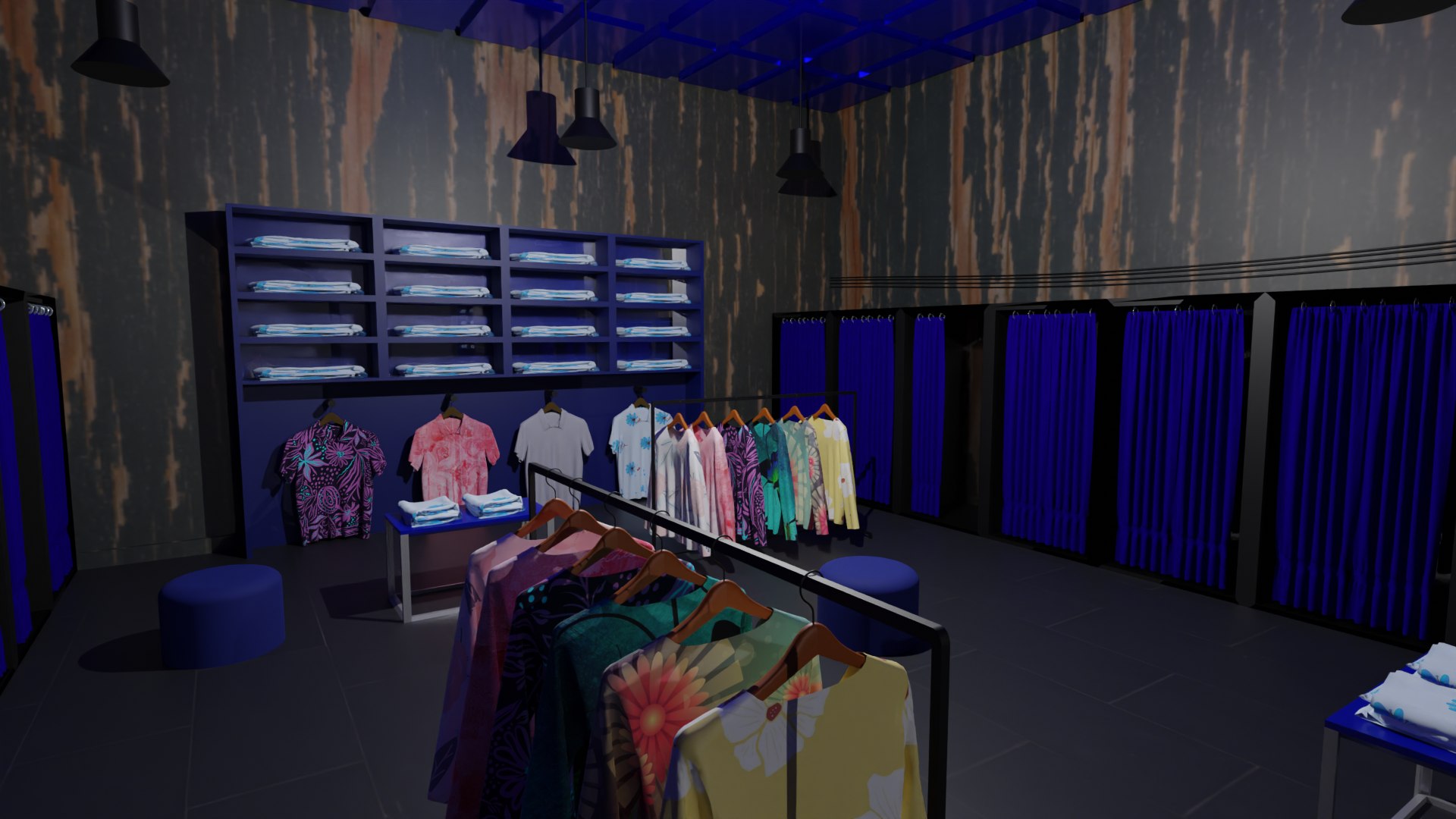Clothing Store Interior 3D Model - TurboSquid 2157372