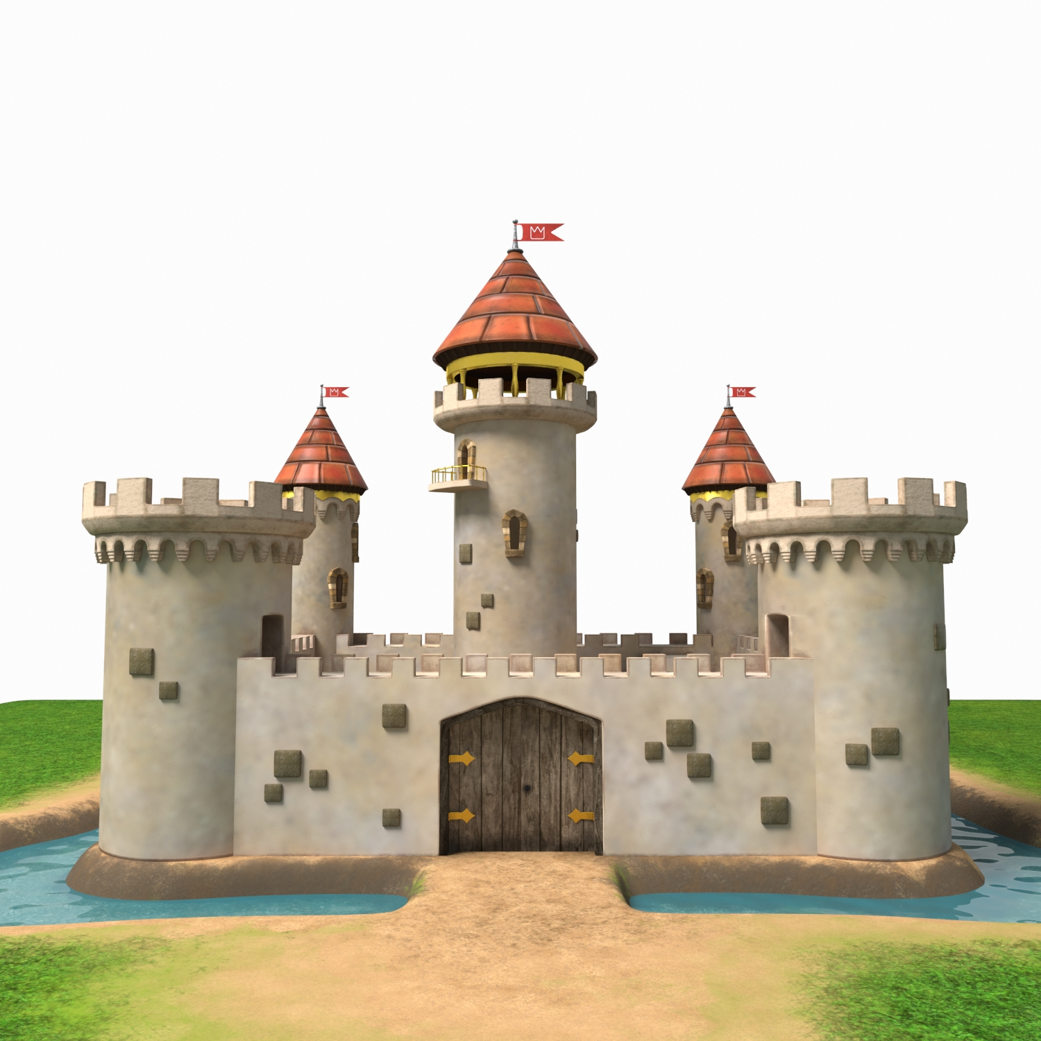 Castle cartoon model - TurboSquid 1287086