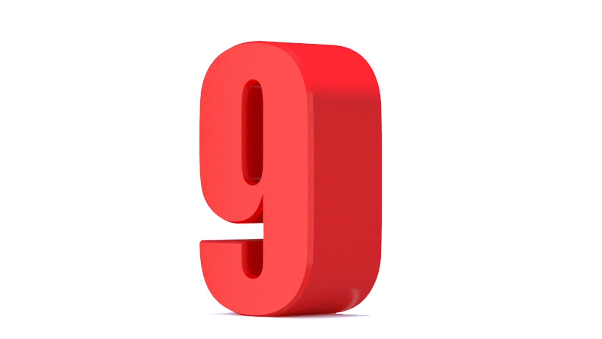 REd Number 3D Model - TurboSquid 1815850