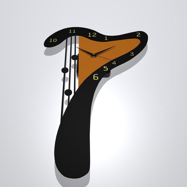 3d model modern wall clock