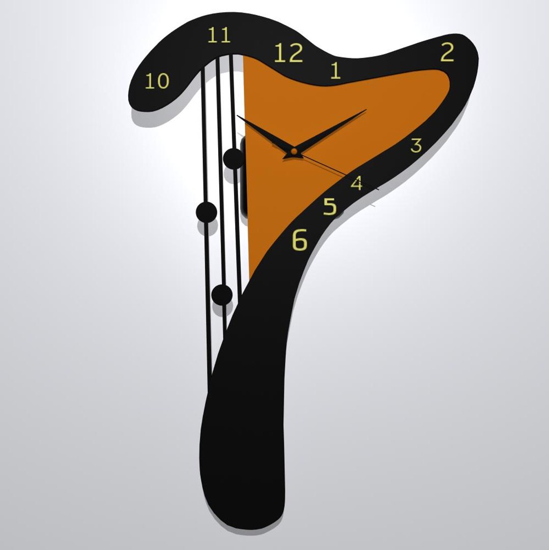 3d model modern wall clock