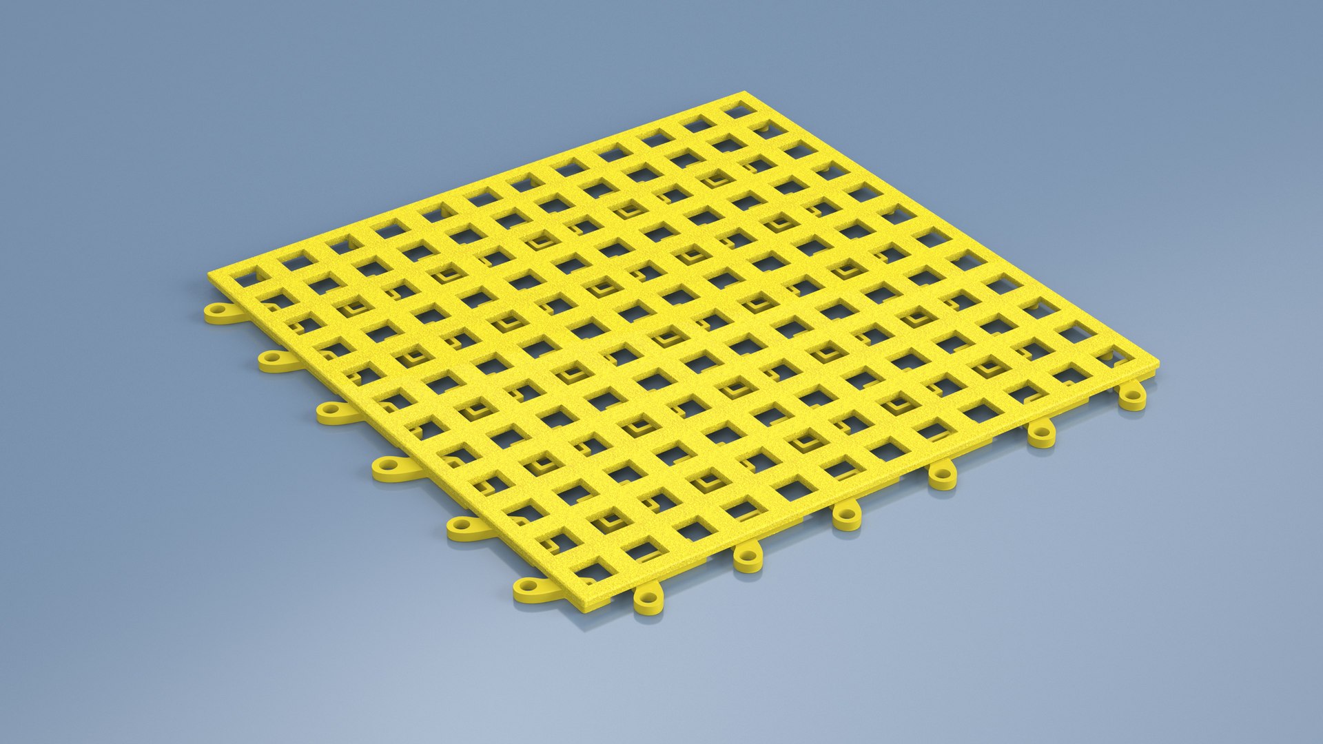 3D Plastic Floor Mat Tile Yellow Model - TurboSquid 2234694