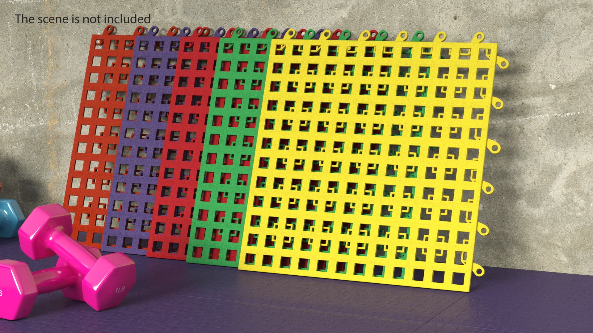 3D Plastic Floor Mat Tile Yellow Model - TurboSquid 2234694