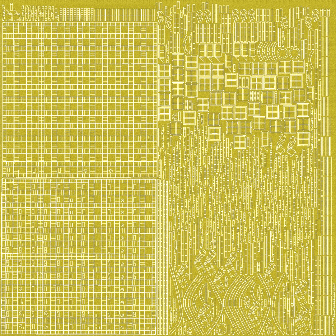 3D Plastic Floor Mat Tile Yellow Model - TurboSquid 2234694