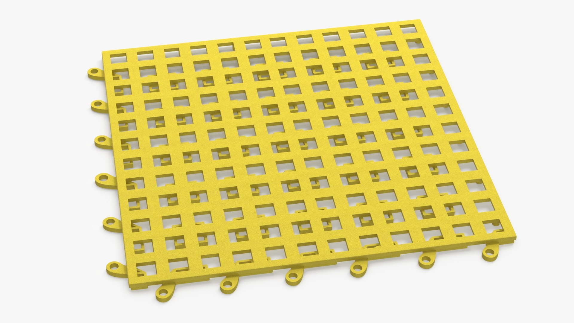 3D Plastic Floor Mat Tile Yellow Model - TurboSquid 2234694