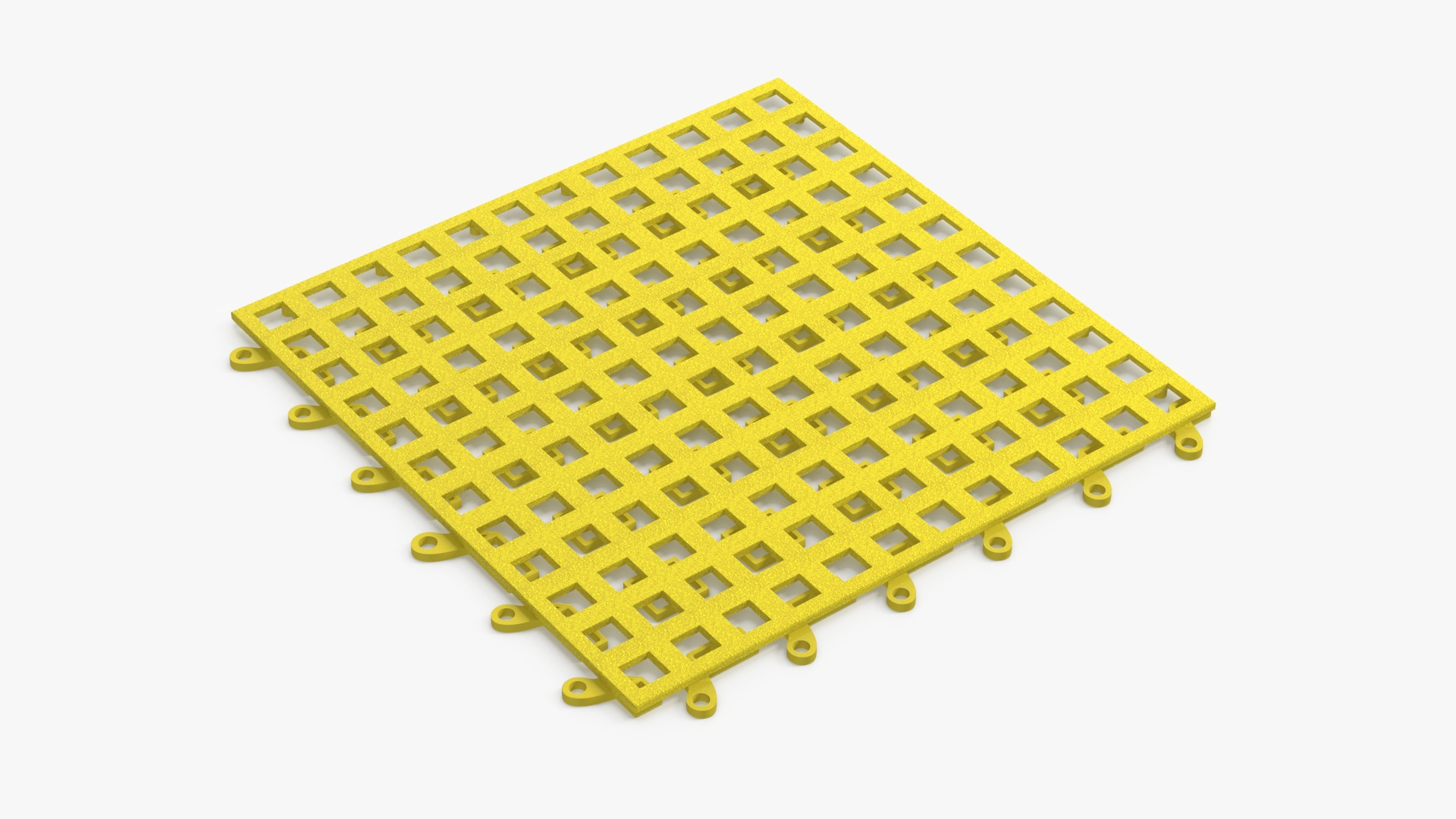 3D Plastic Floor Mat Tile Yellow Model - TurboSquid 2234694
