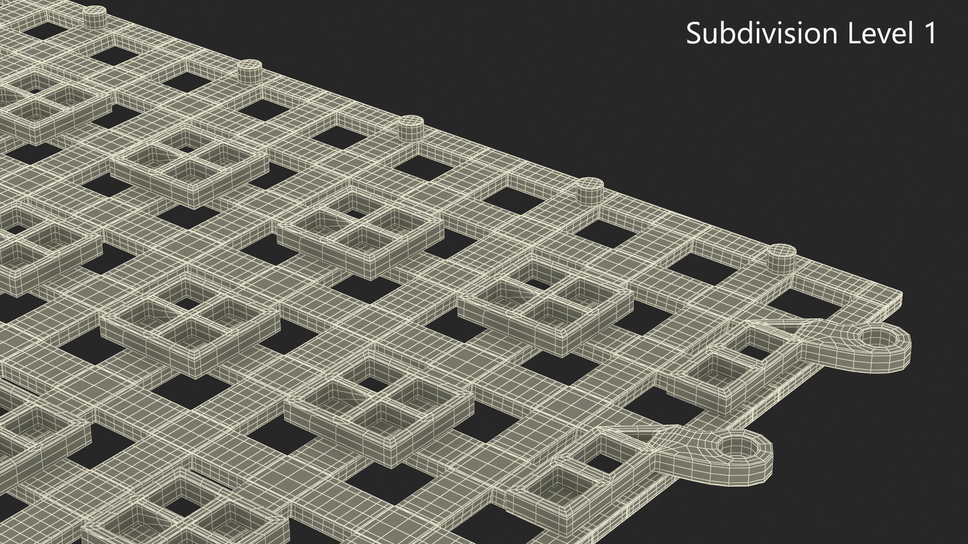 3D Plastic Floor Mat Tile Yellow Model - TurboSquid 2234694