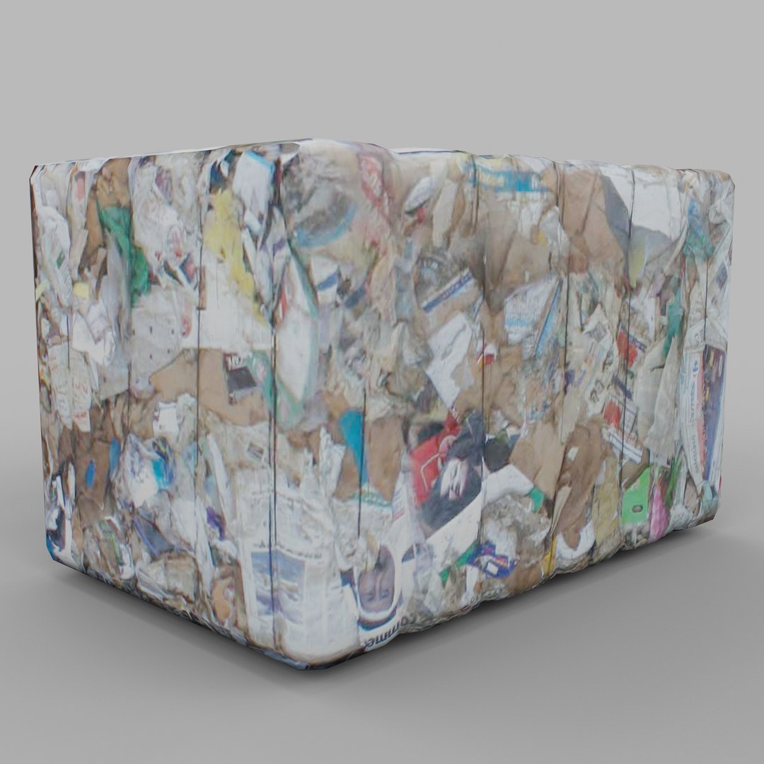 3d model of paper waste