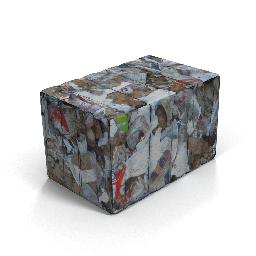 3d Model Of Paper Waste