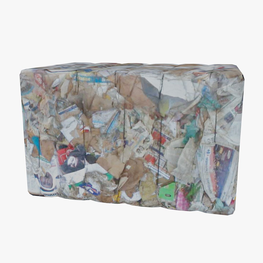 3d Model Of Paper Waste