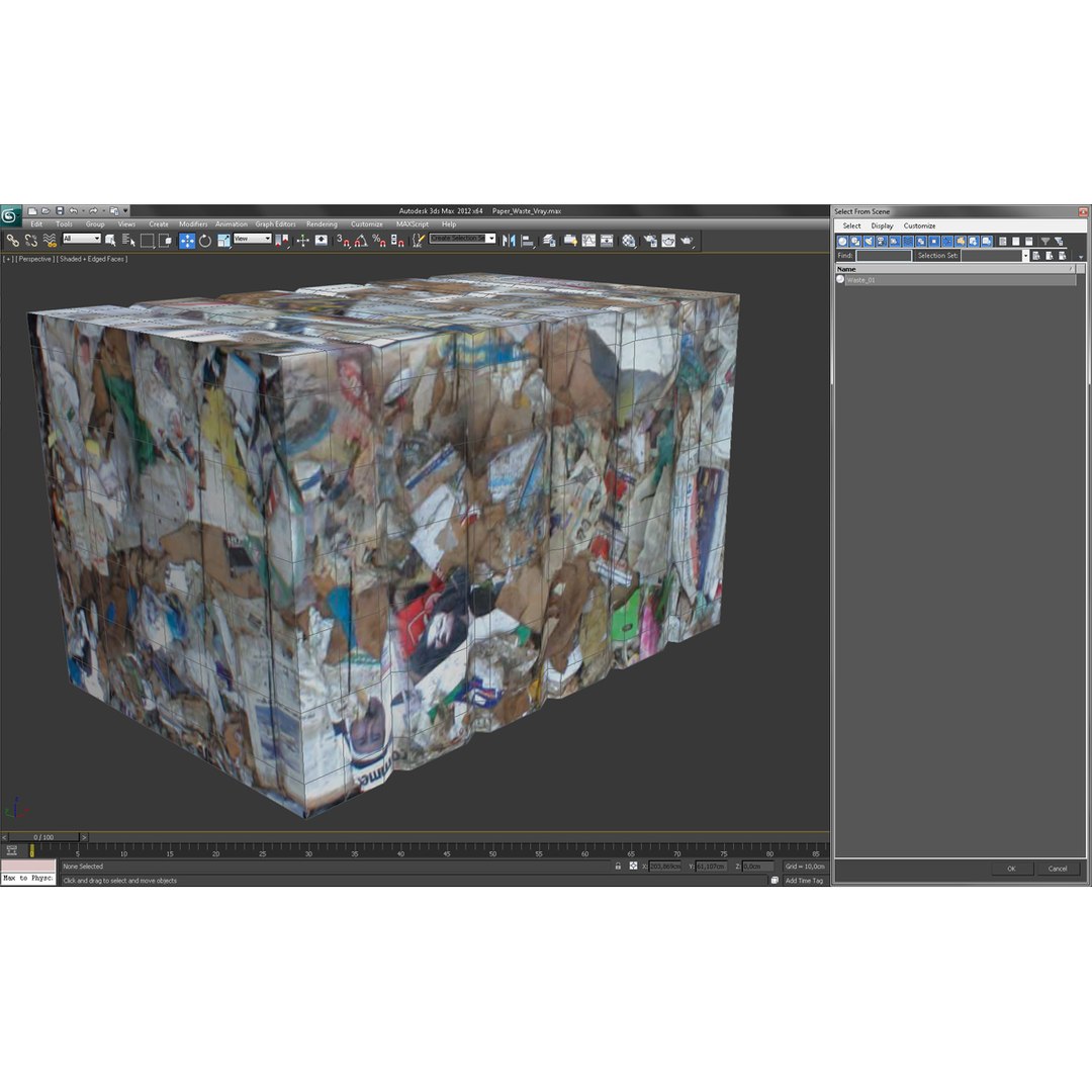 3d Model Of Paper Waste