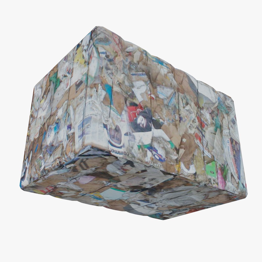 3d Model Of Paper Waste