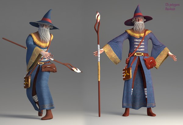 modelo 3d Mago blanco - TurboSquid 950255