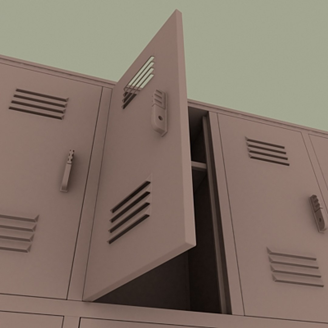 3d model school locker