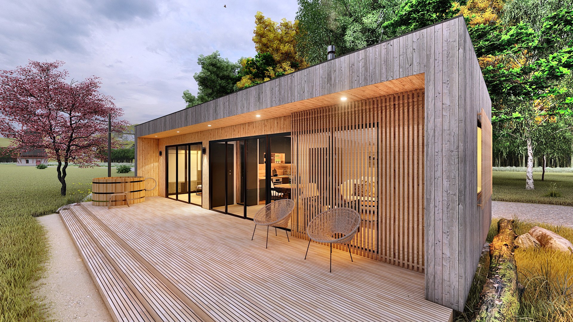 Modern 40m2 Country House 3D Model - TurboSquid 1599964