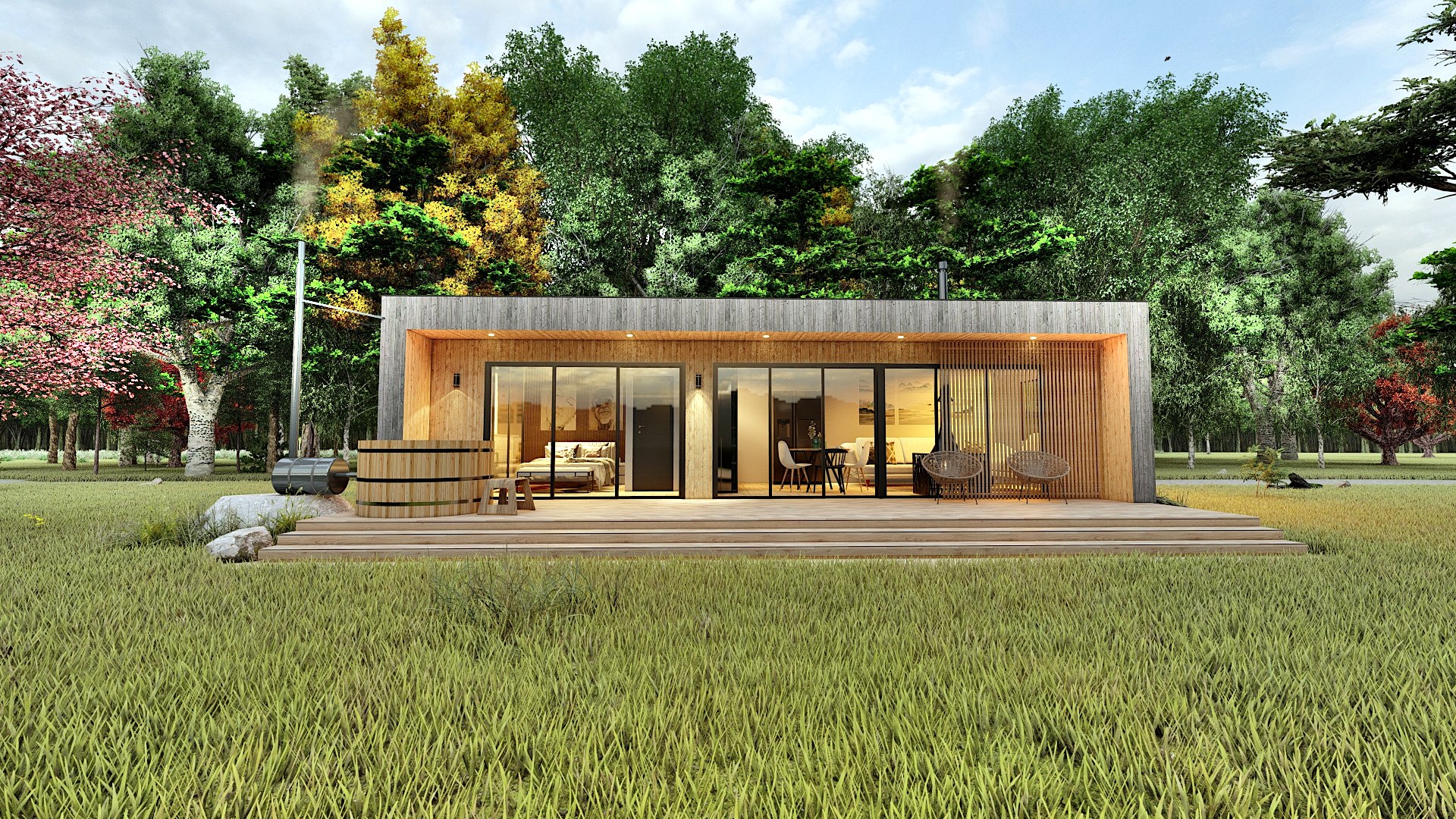 Modern 40m2 Country House 3D Model - TurboSquid 1599964