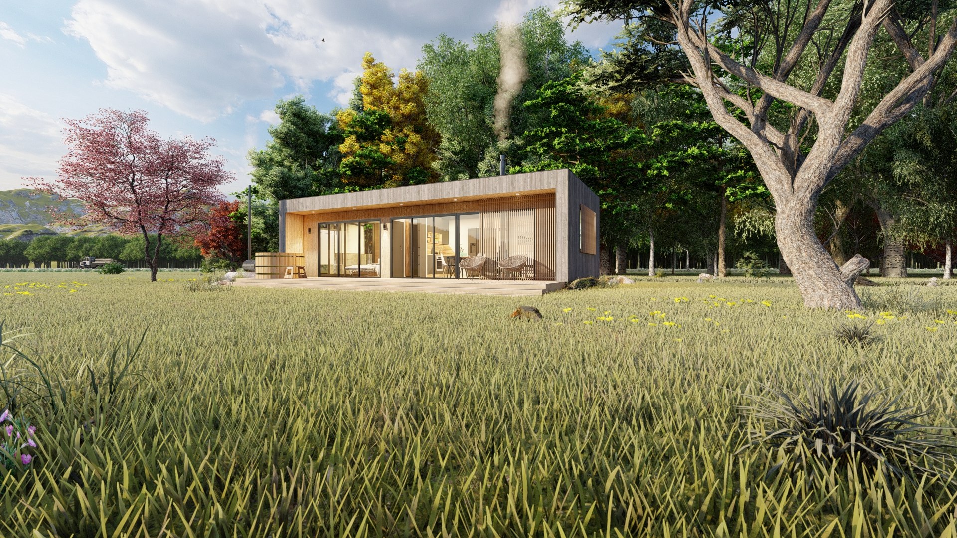 Modern 40m2 Country House 3D Model - TurboSquid 1599964