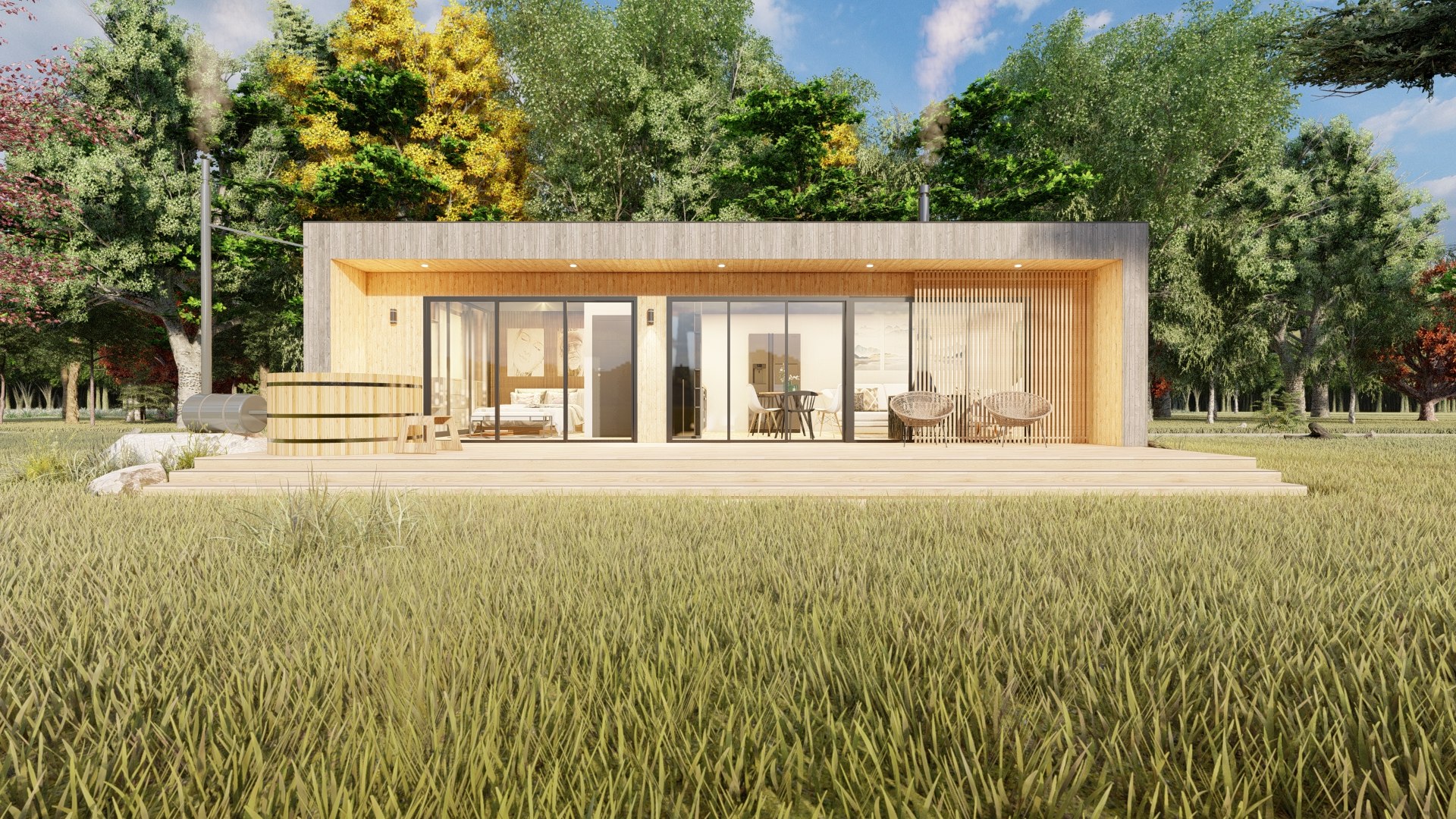 Modern 40m2 Country House 3D Model - TurboSquid 1599964