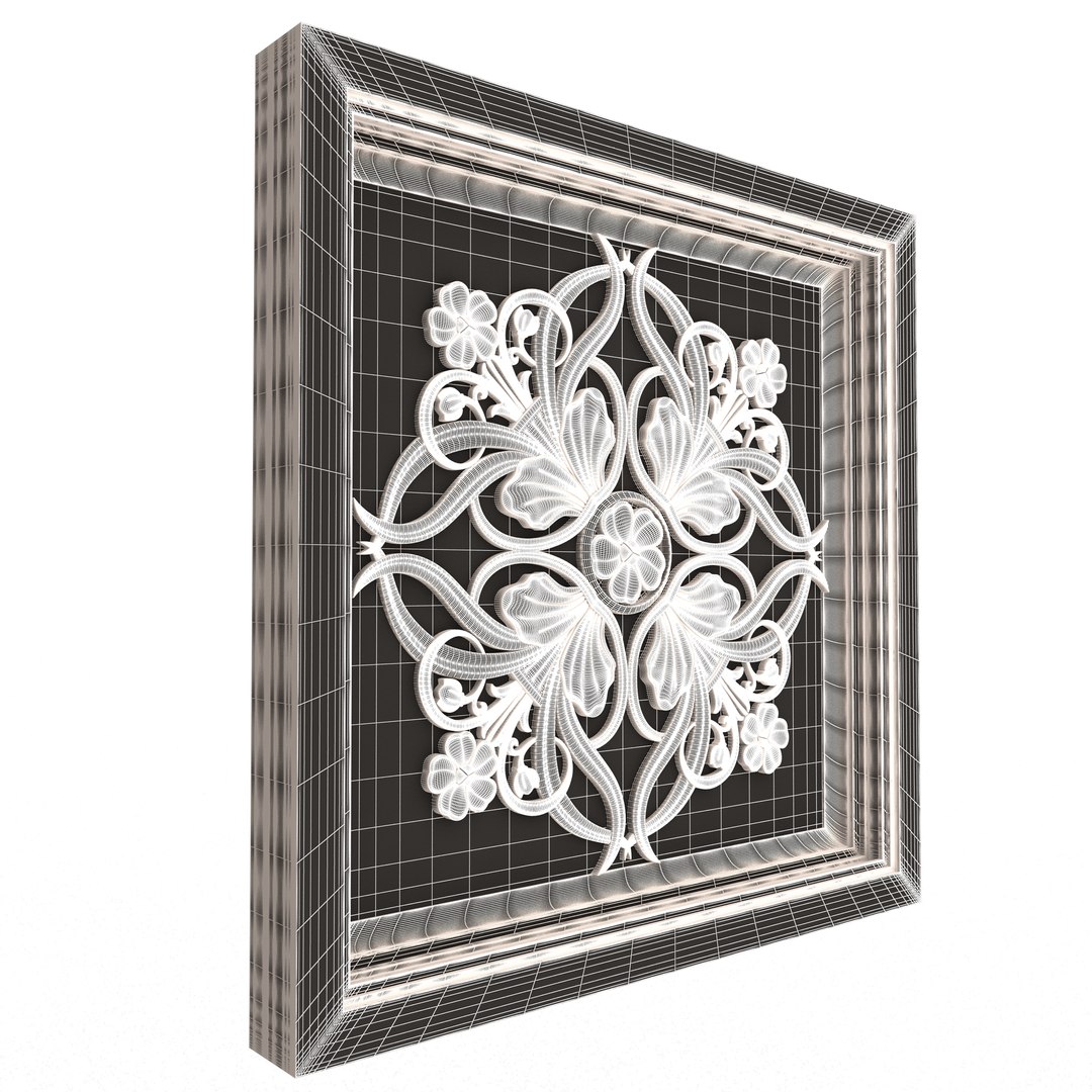 3D Carved Ceiling Tile 05 model - TurboSquid 2173333