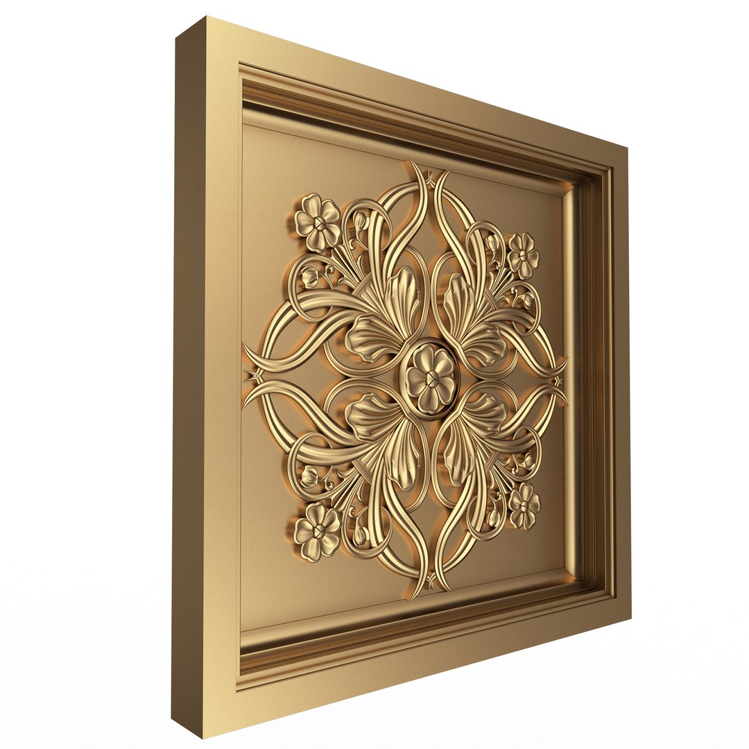3D Carved Ceiling Tile 05 model - TurboSquid 2173333