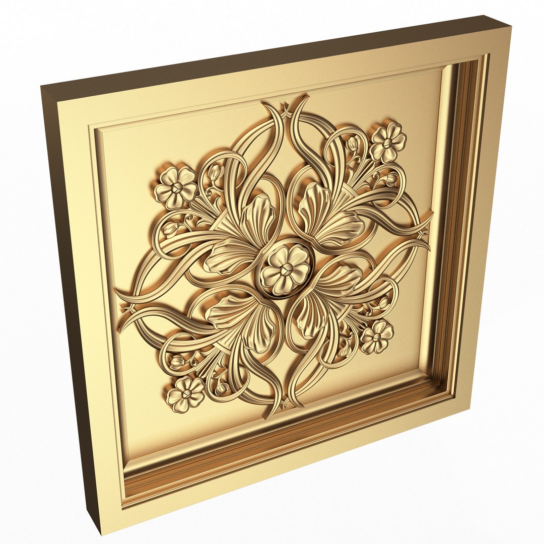 3D Carved Ceiling Tile 05 model - TurboSquid 2173333