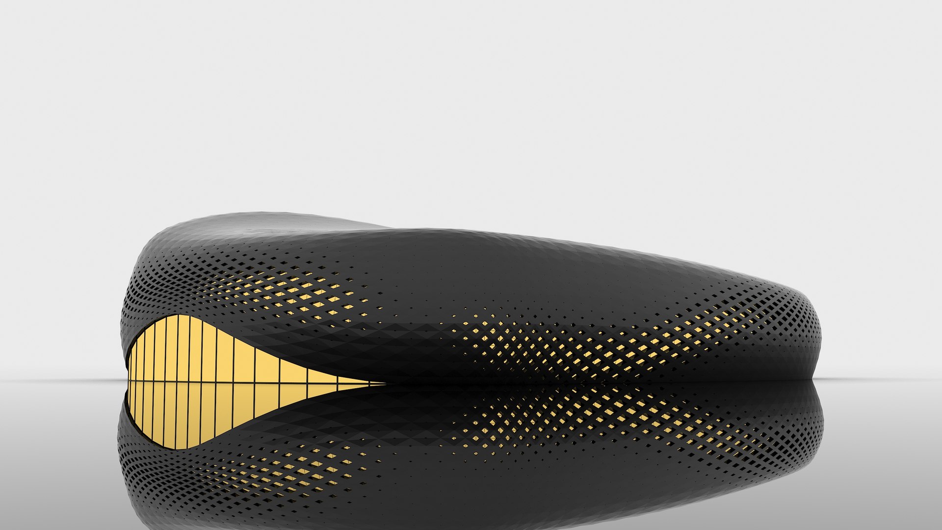 Organic Architectural Building With Parametric Openings Model ...