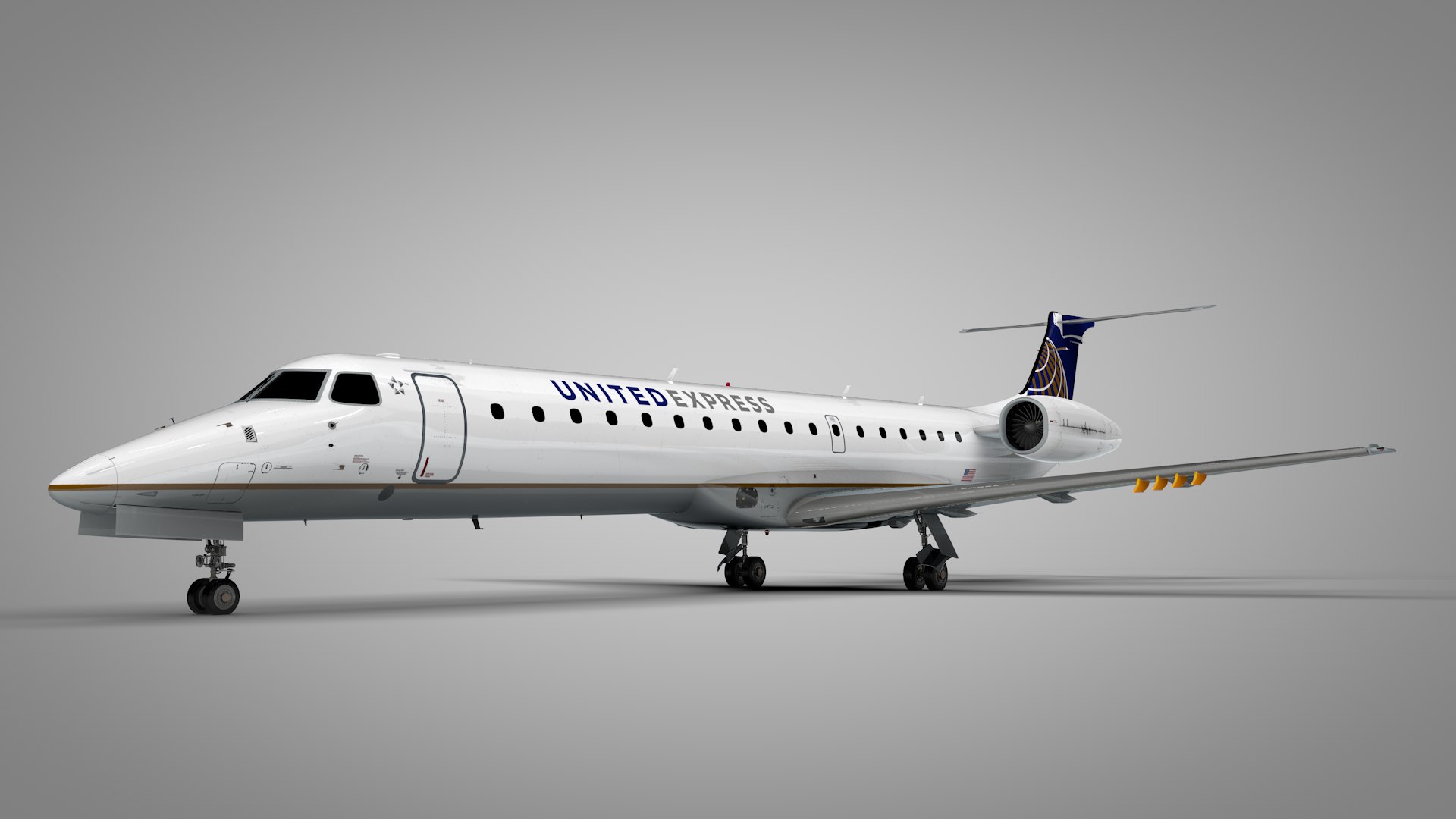 AMERICAN EXPRESS EMBRAER ERJ 145 L1348 3D Model - TurboSquid 1722079