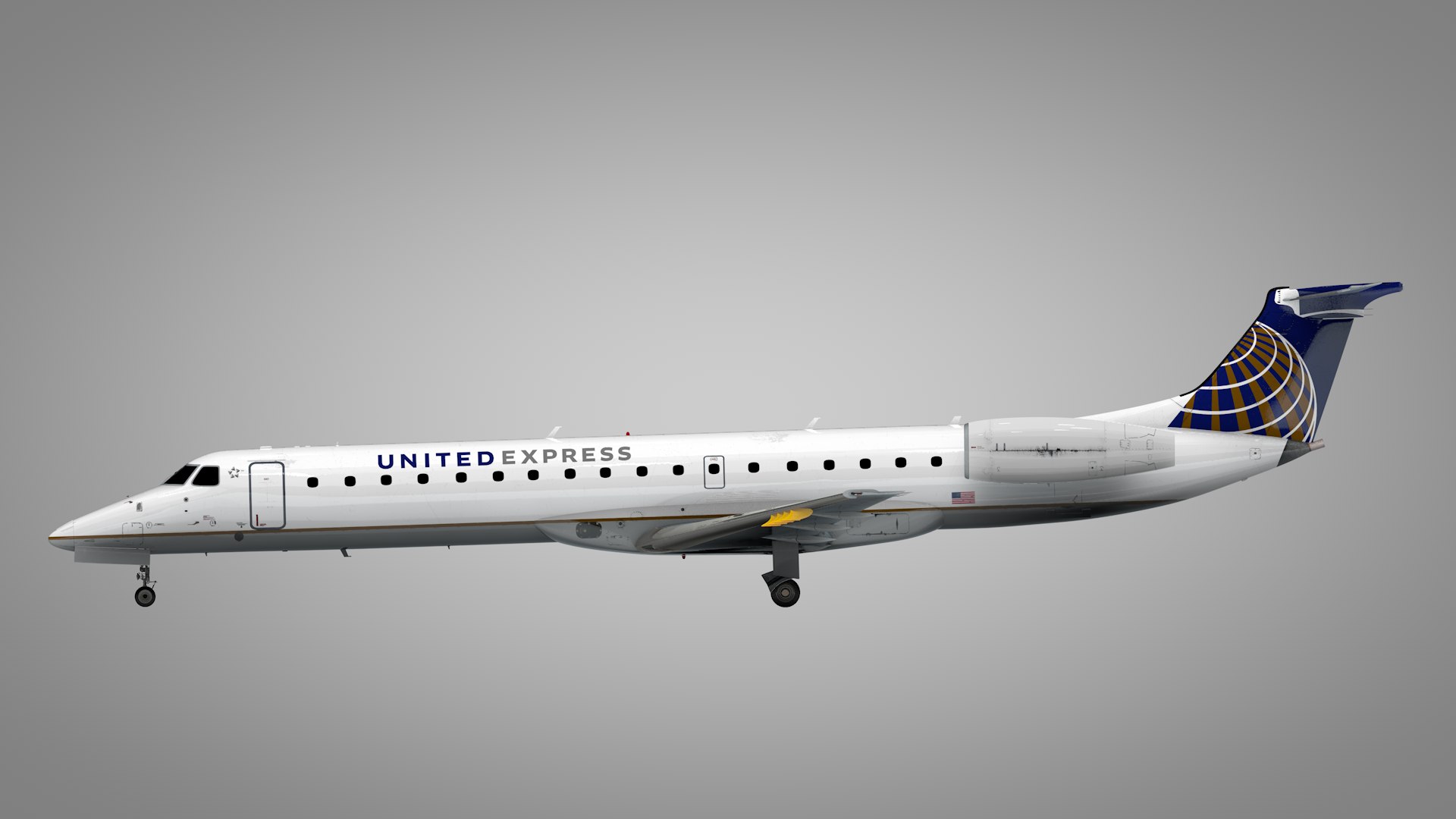 AMERICAN EXPRESS EMBRAER ERJ 145 L1348 3D Model - TurboSquid 1722079