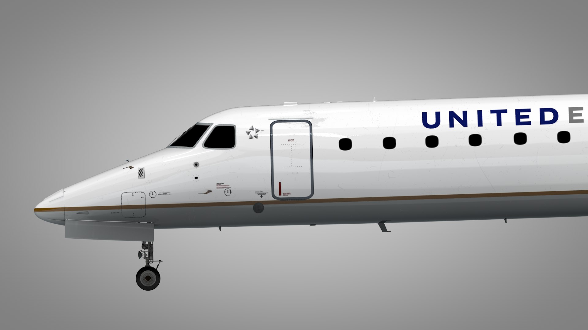 AMERICAN EXPRESS EMBRAER ERJ 145 L1348 3D Model - TurboSquid 1722079