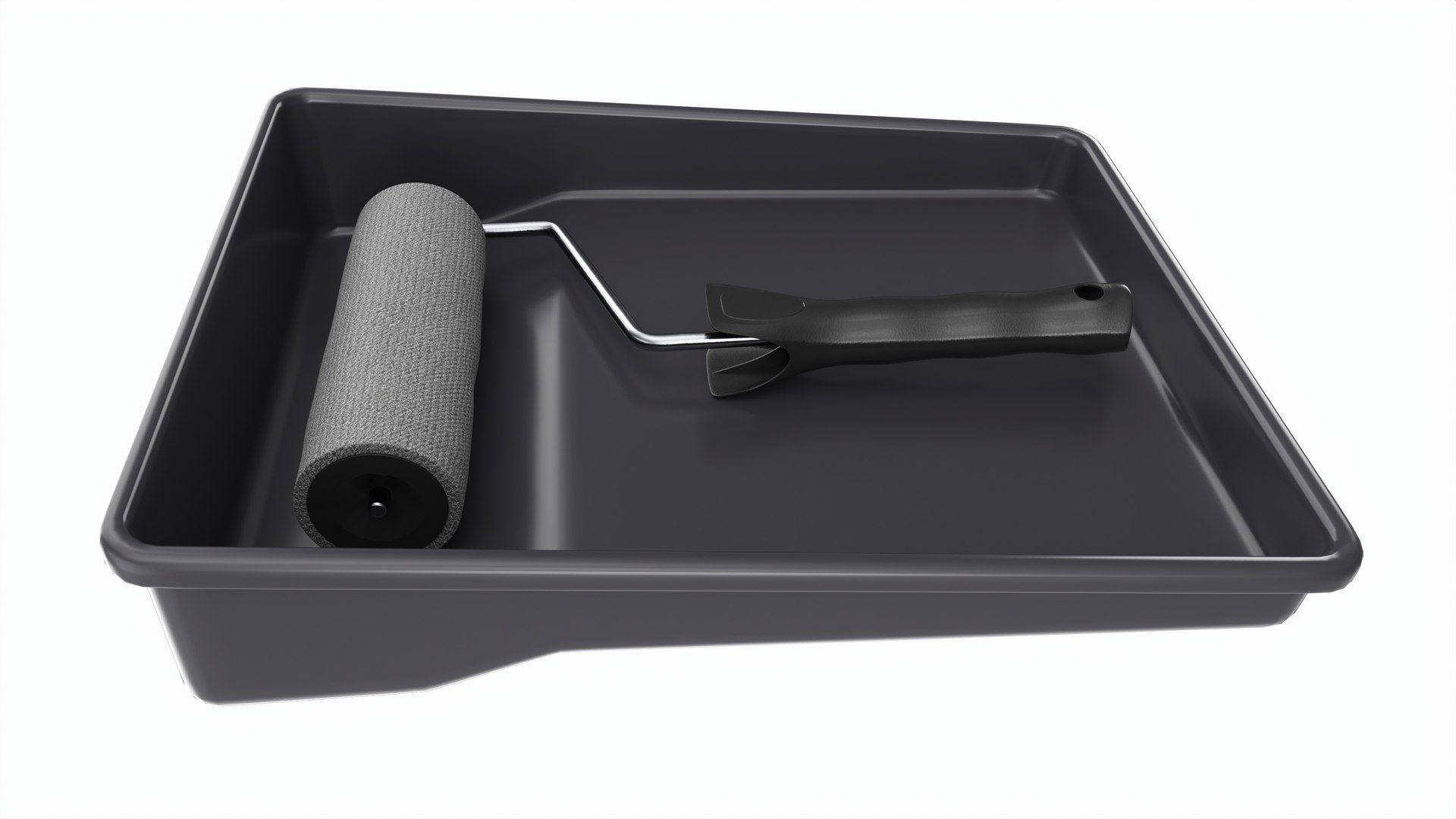 3D model Paint roller with tray 01 - TurboSquid 2183677