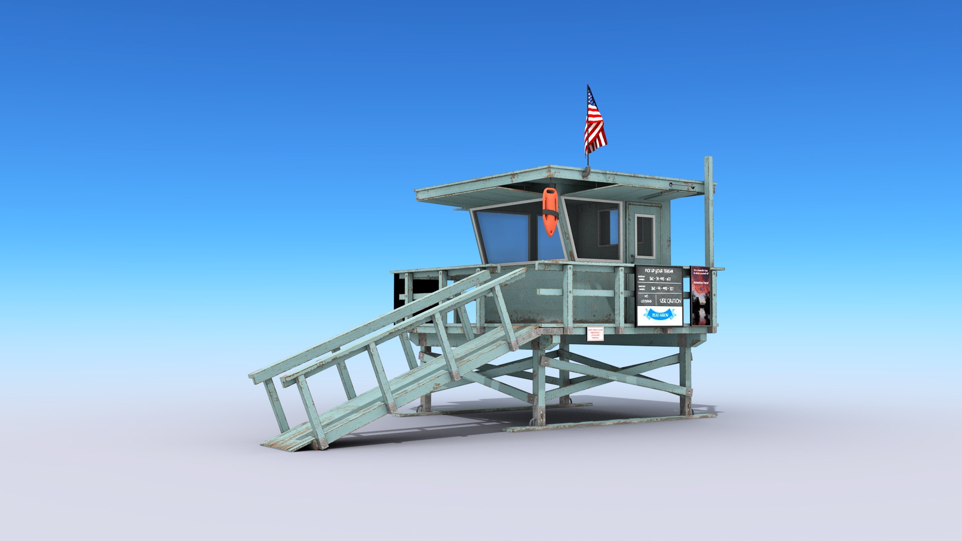 lifeguard station - 3d model
