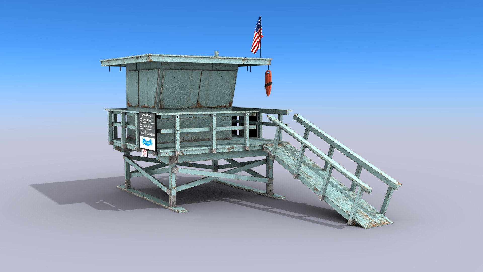 Lifeguard Station - 3d Model