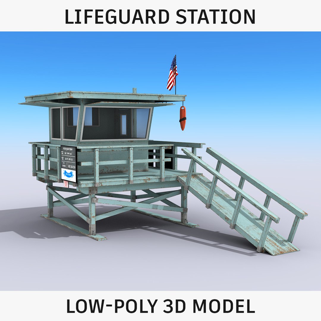 Lifeguard Station - 3d Model