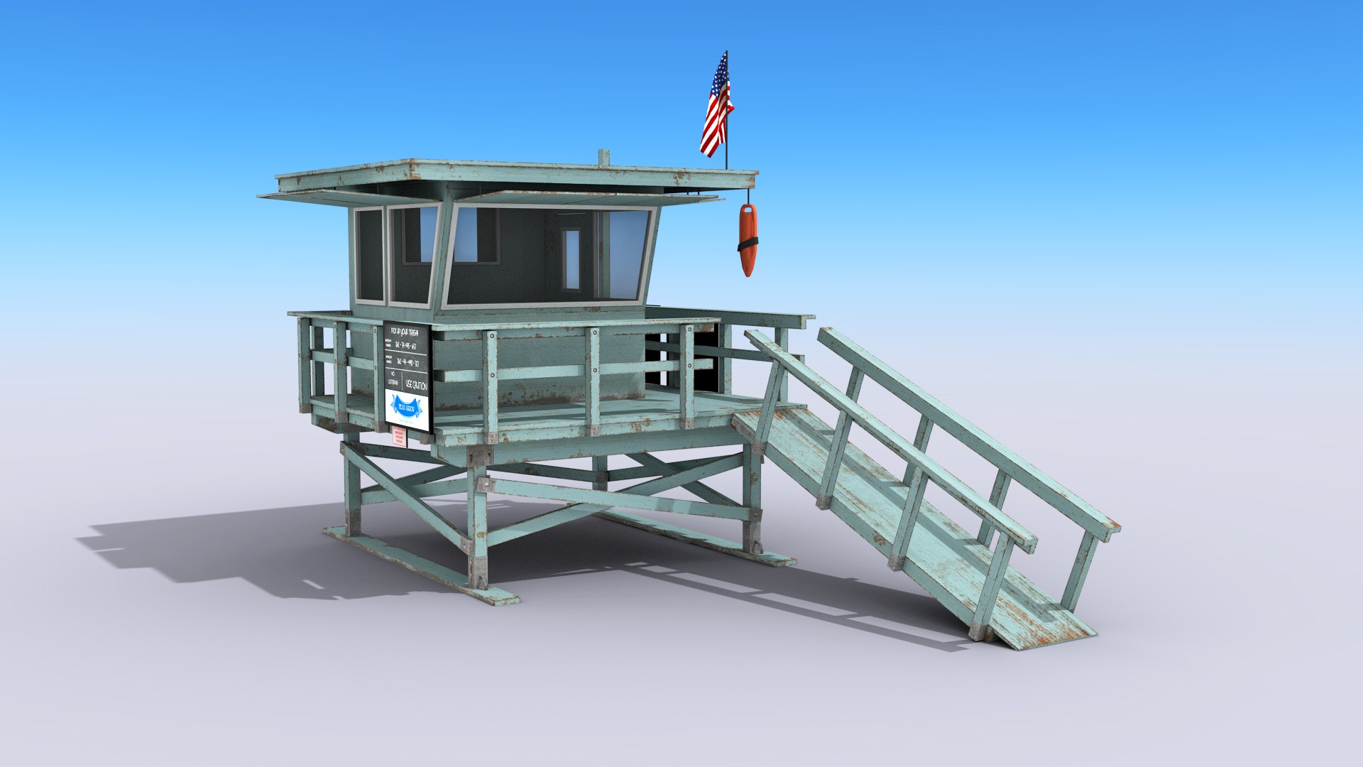 lifeguard station - 3d model