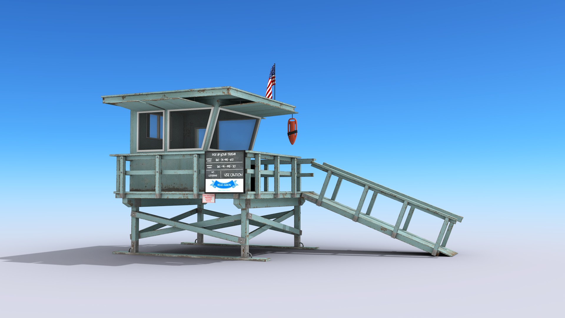 lifeguard station - 3d model