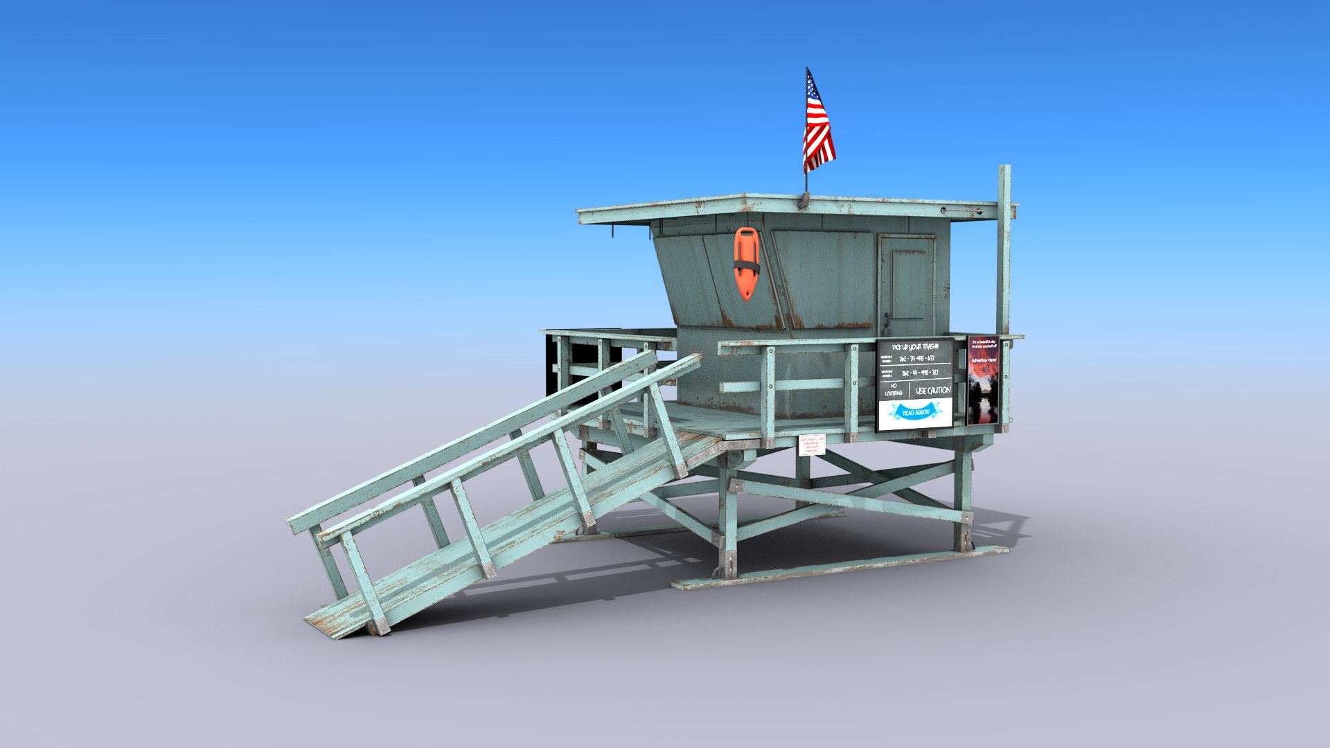 lifeguard station - 3d model