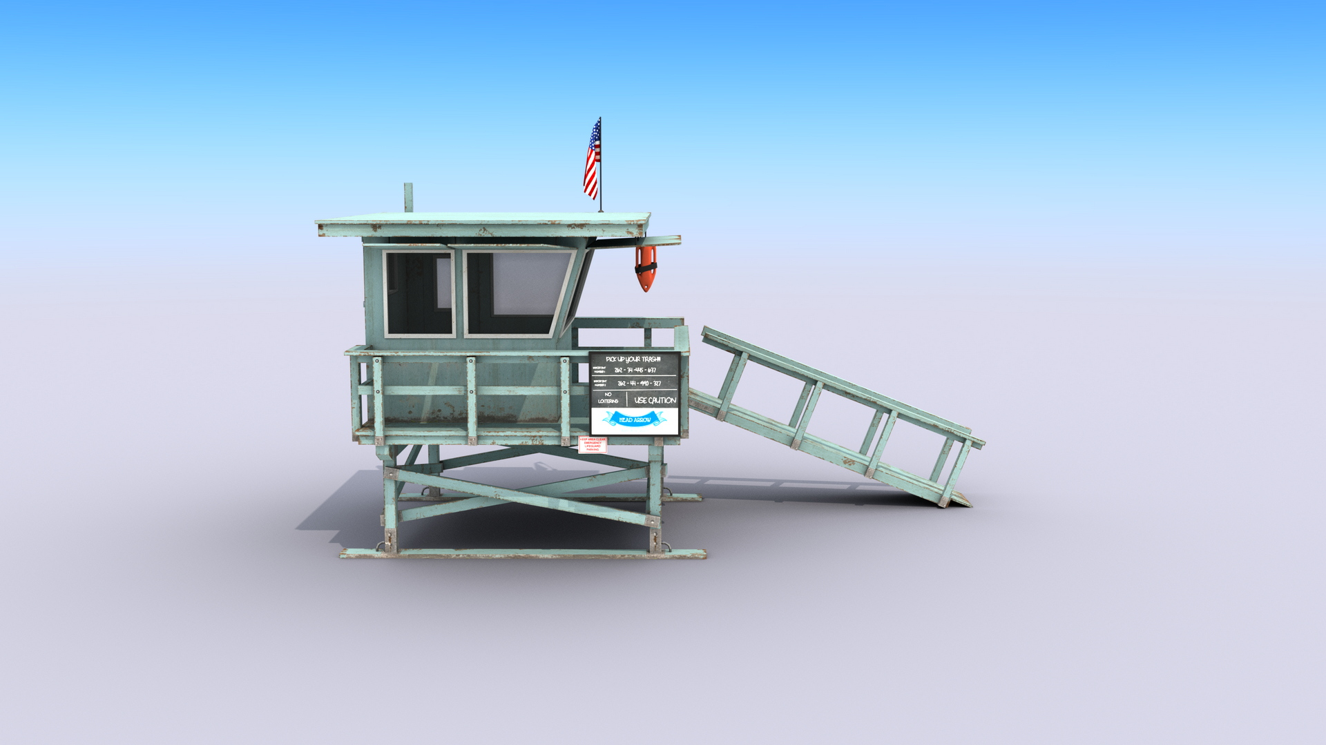 Lifeguard Station - 3d Model