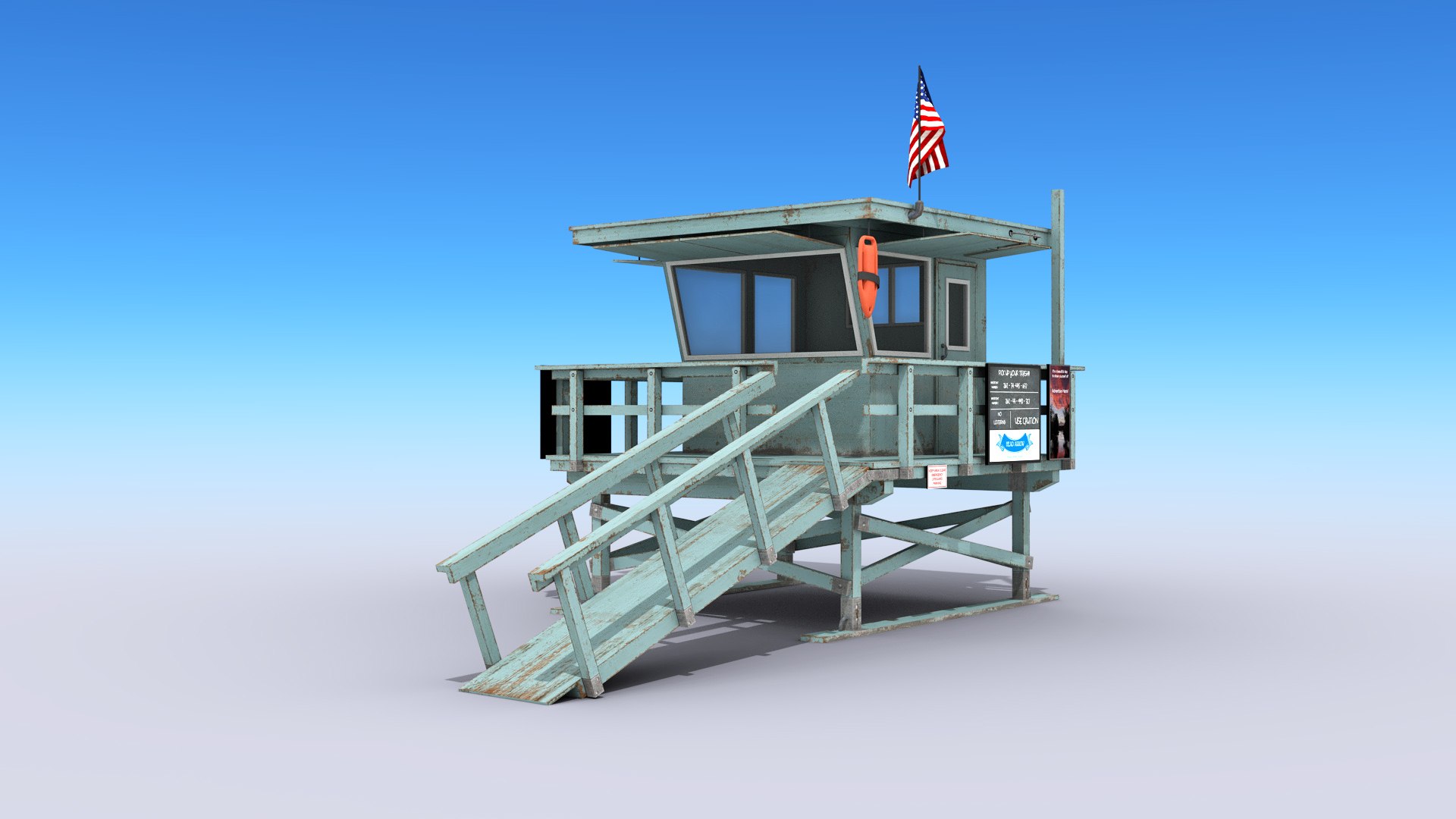 Lifeguard Station - 3d Model