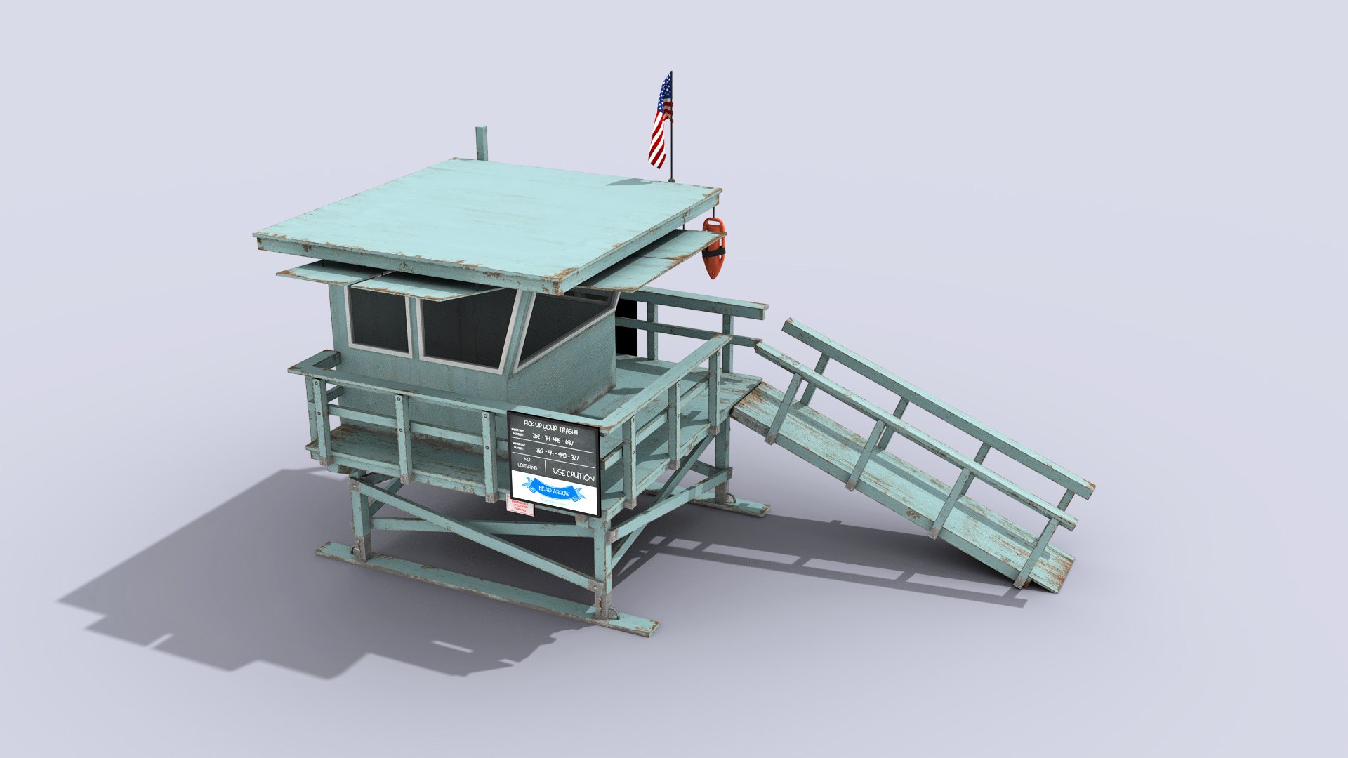 Lifeguard Station - 3d Model