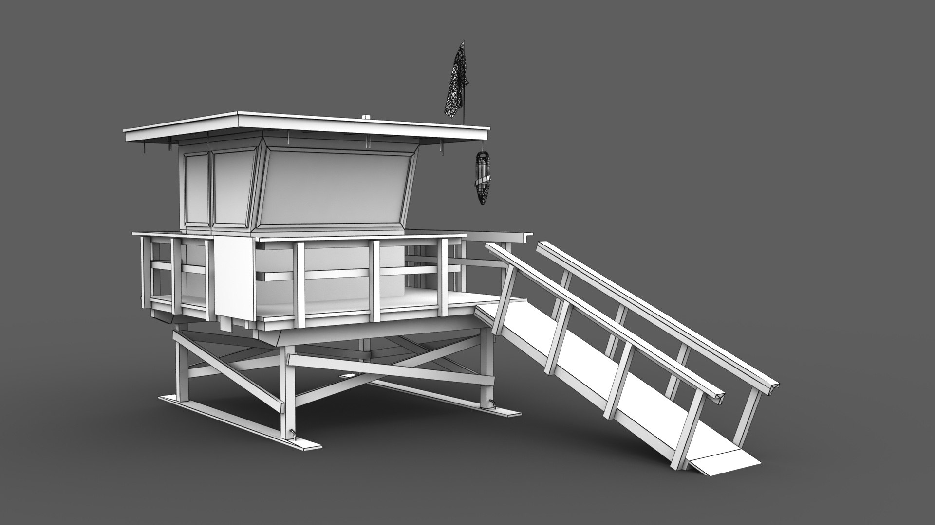 Lifeguard Station - 3d Model