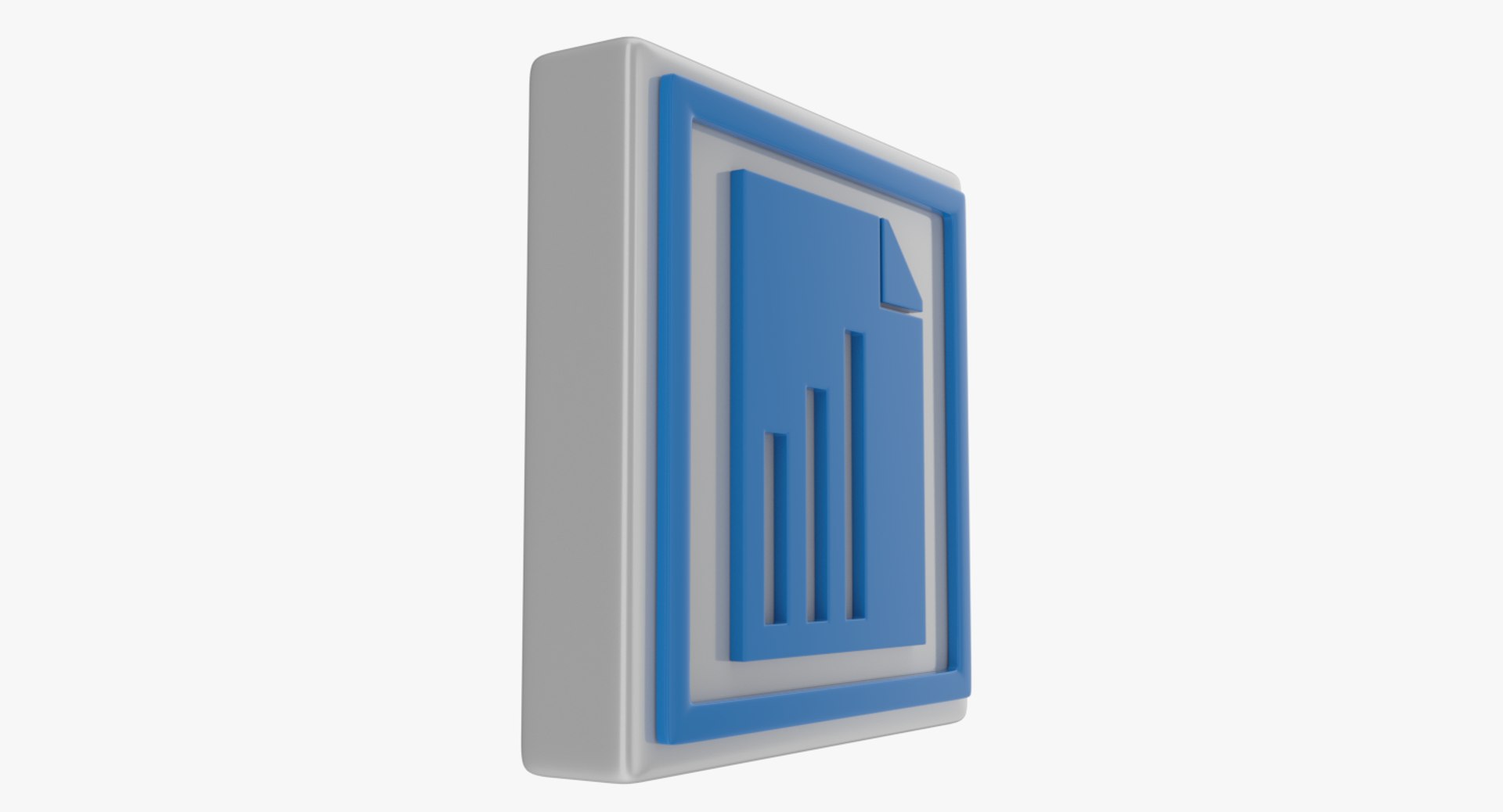 Icon Chart 3d Obj