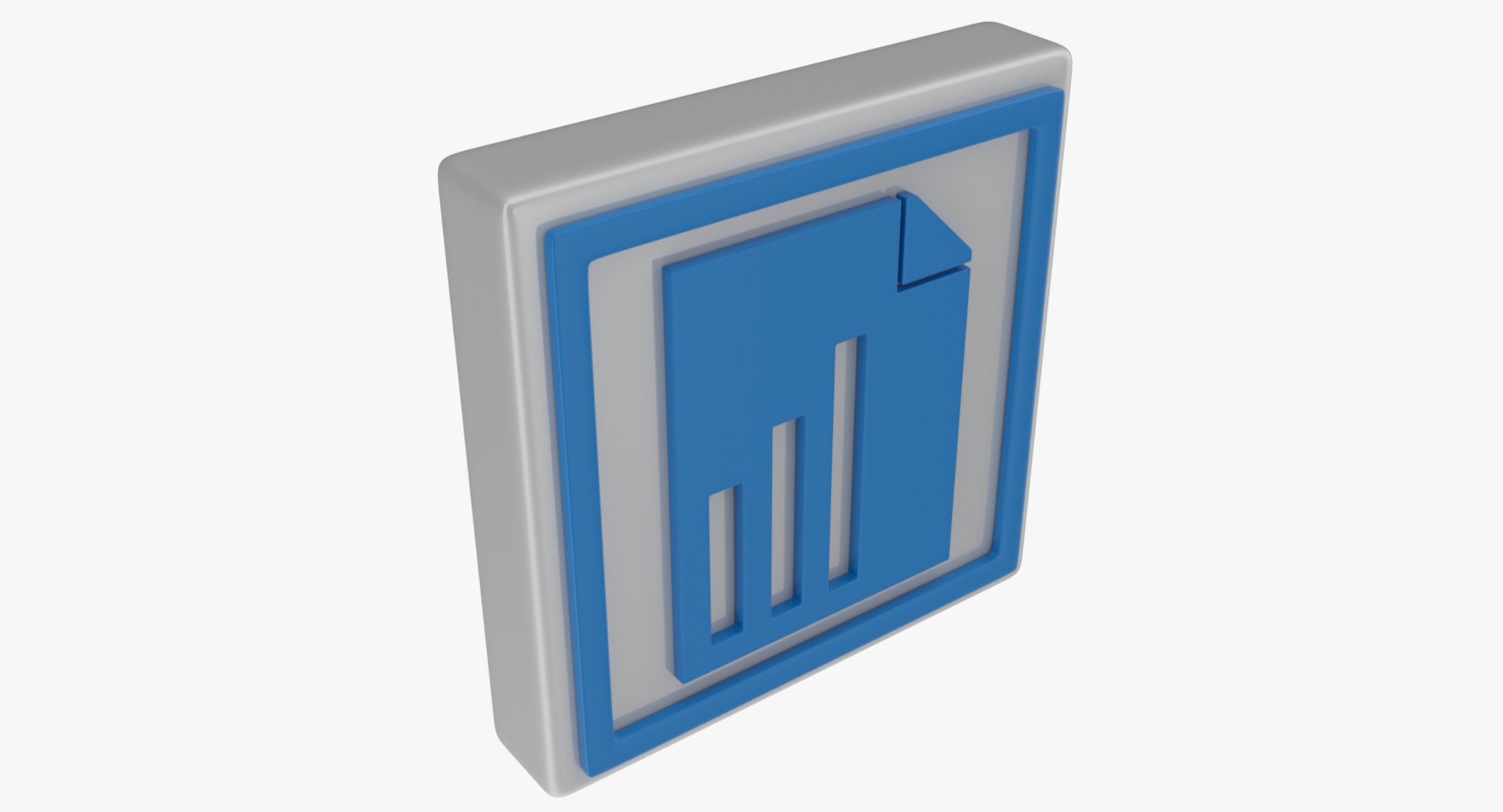 Icon Chart 3d Obj