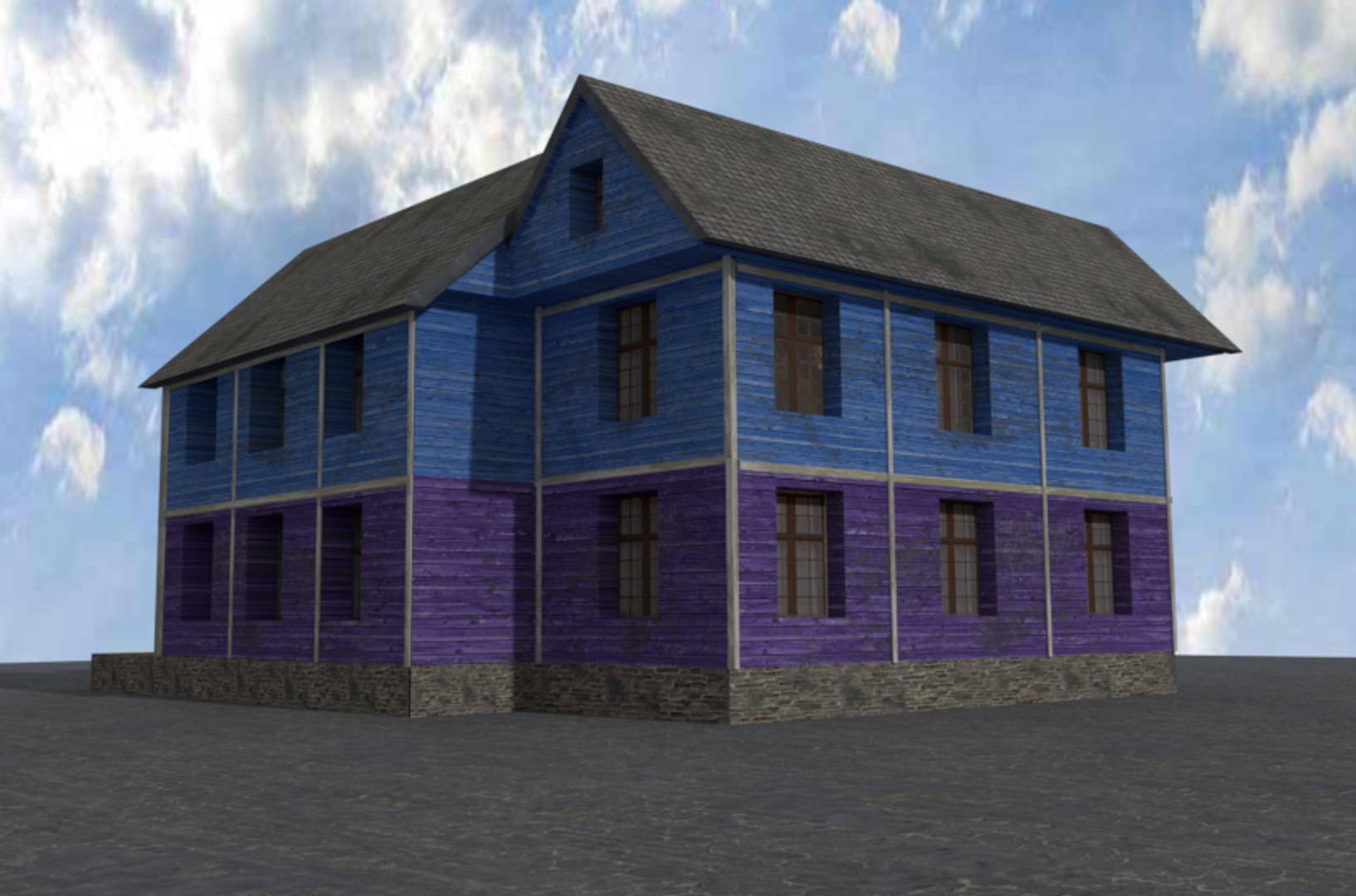 3D House Colonial Model - TurboSquid 1179901