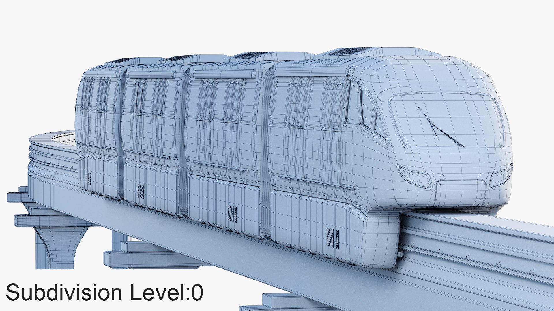 Monorail Train 3D Model - TurboSquid 1487319