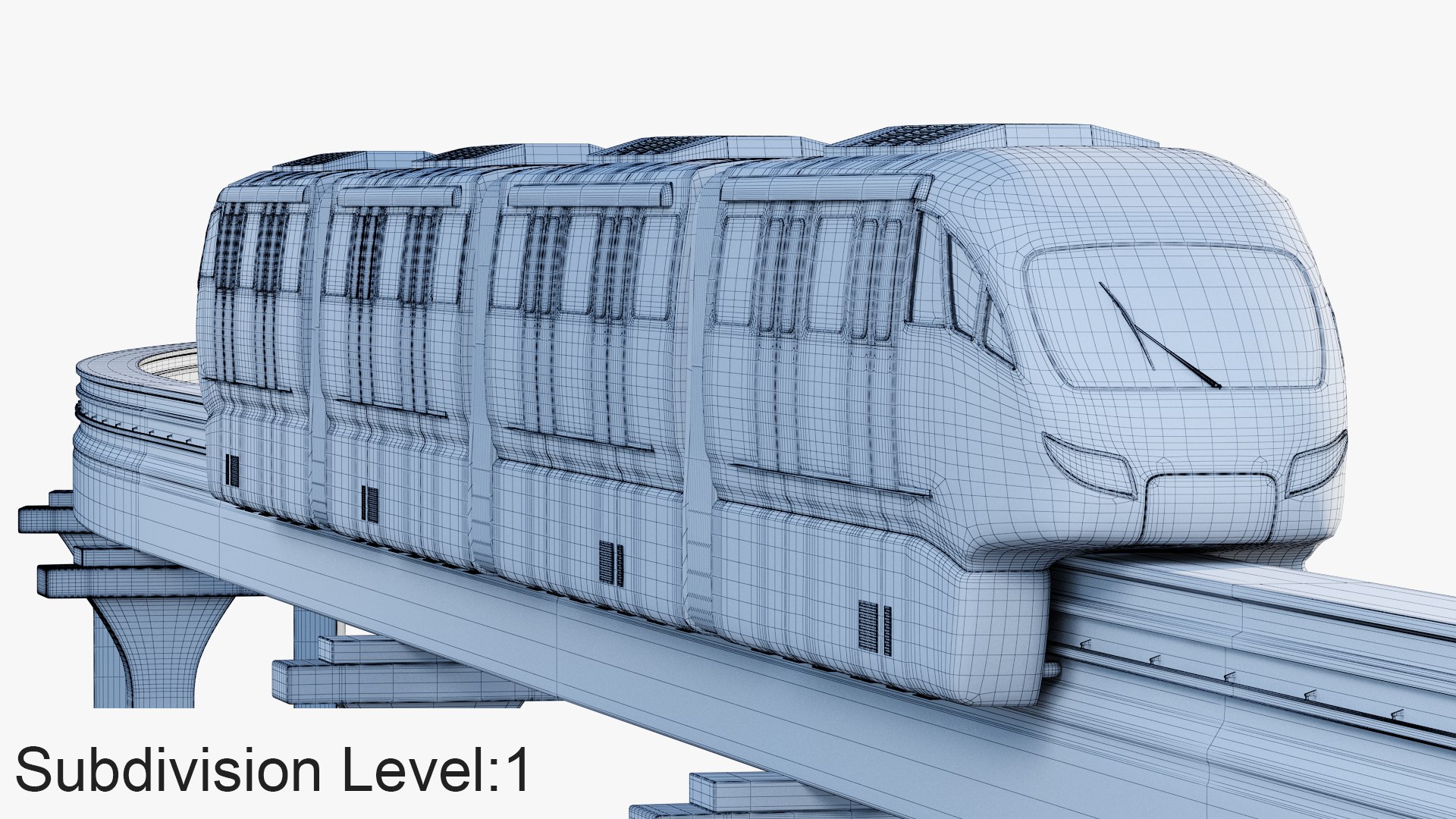 Monorail Train 3D Model - TurboSquid 1487319