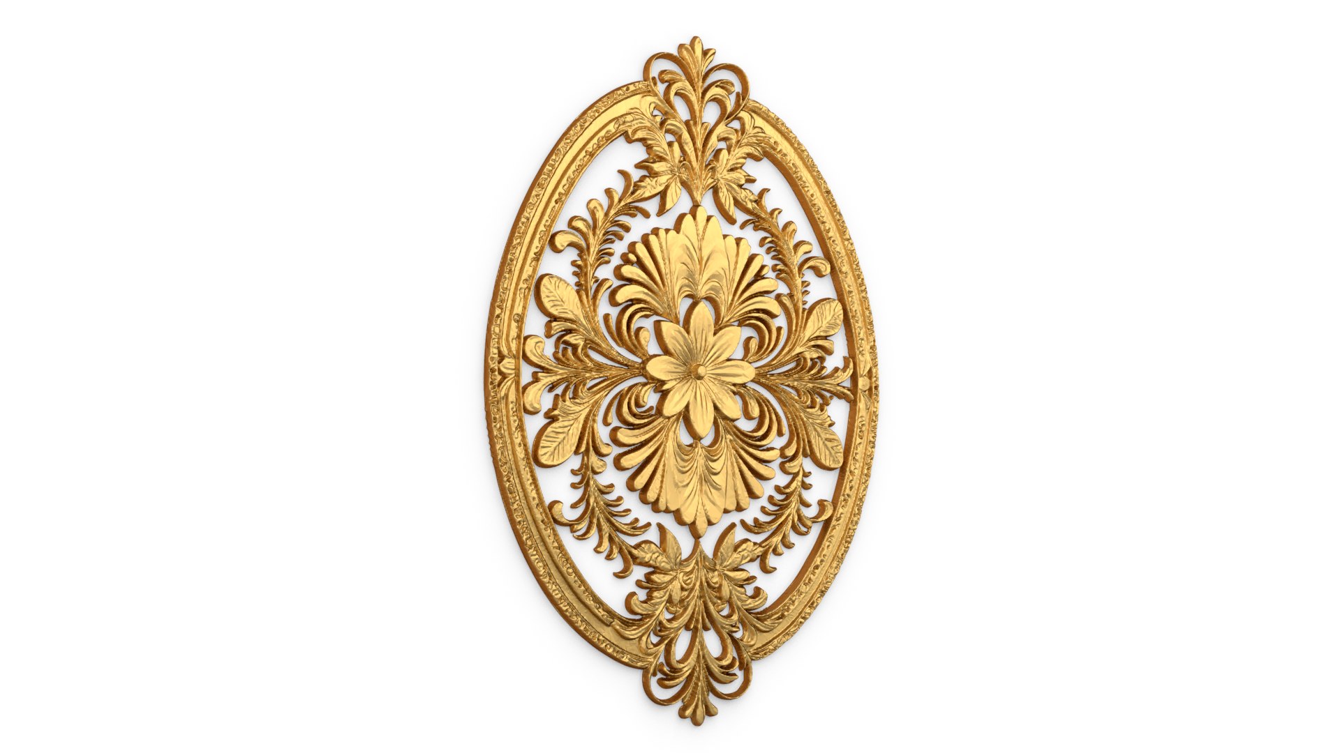 3D Classic oval carved decor ornament 01 - TurboSquid 2169338